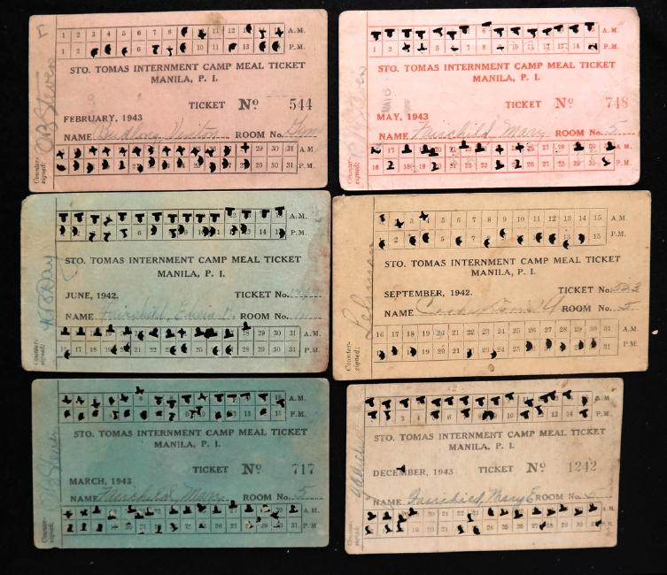 Santo Tomas Internment Camp Ration Card: Internment Camps, WWII Philippines